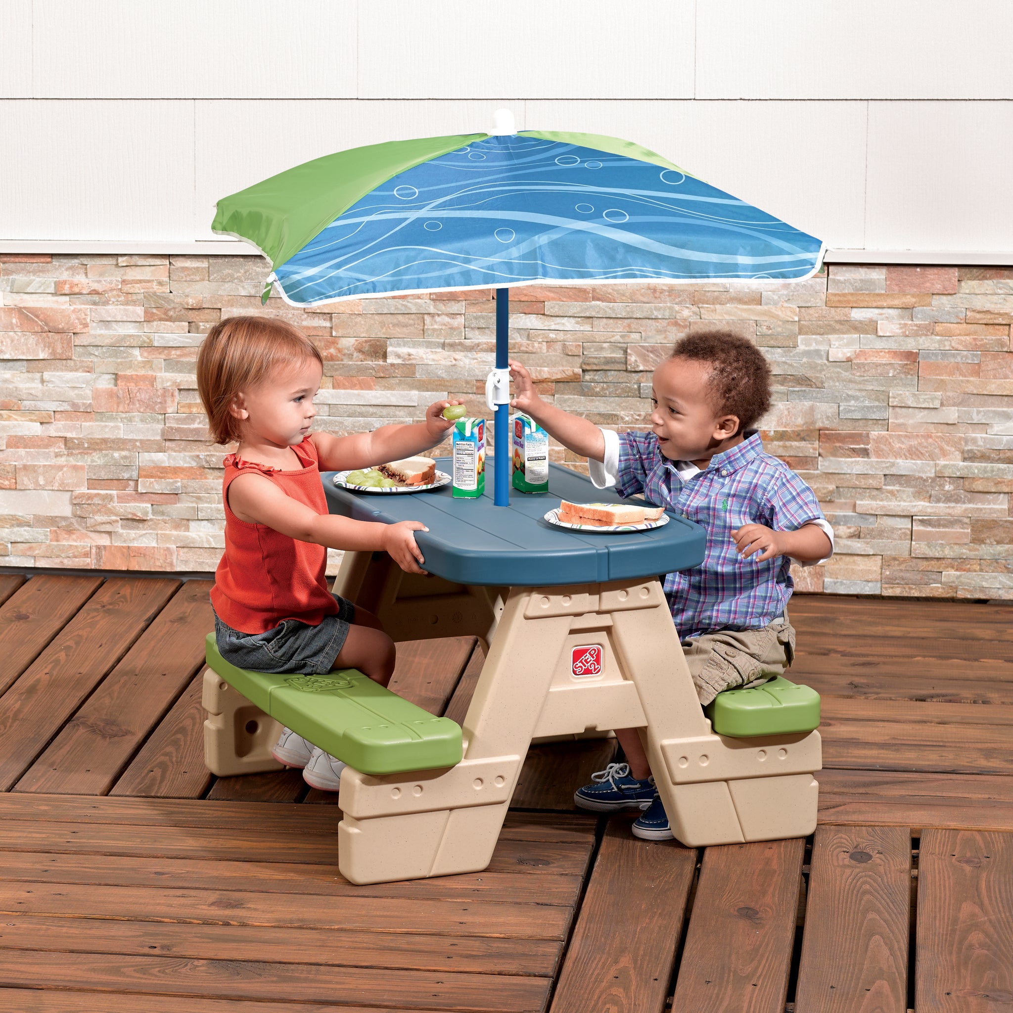 Sit & Play Picnic Table With Umbrella