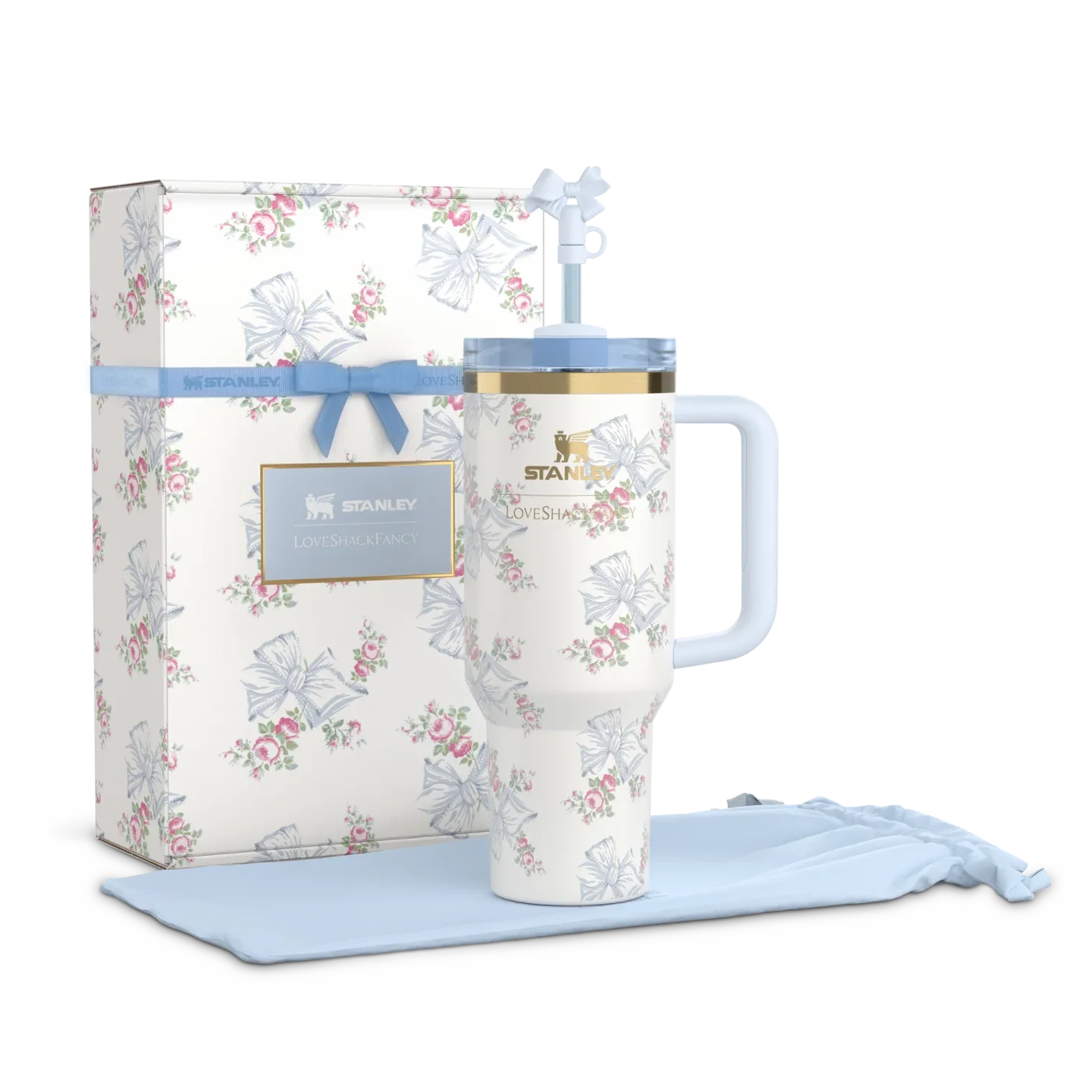 Limited Edition Stanley × Rosa Beaux Blue - Blushing Bows - 40oz
