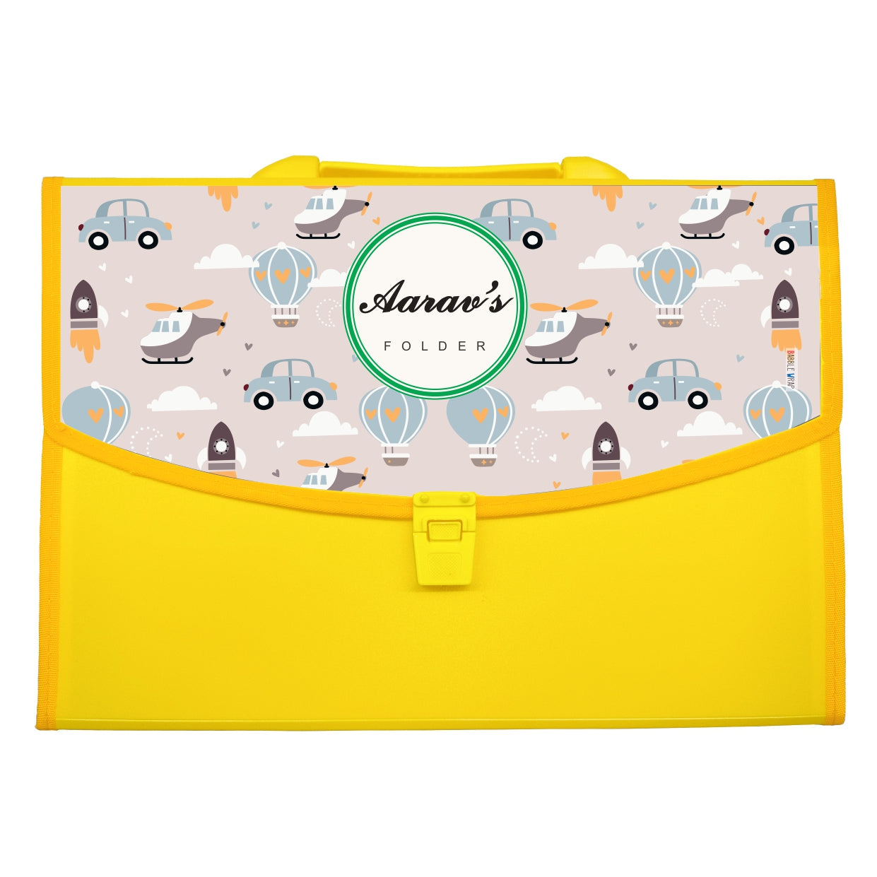 Personalised Yellow Folder - Transport