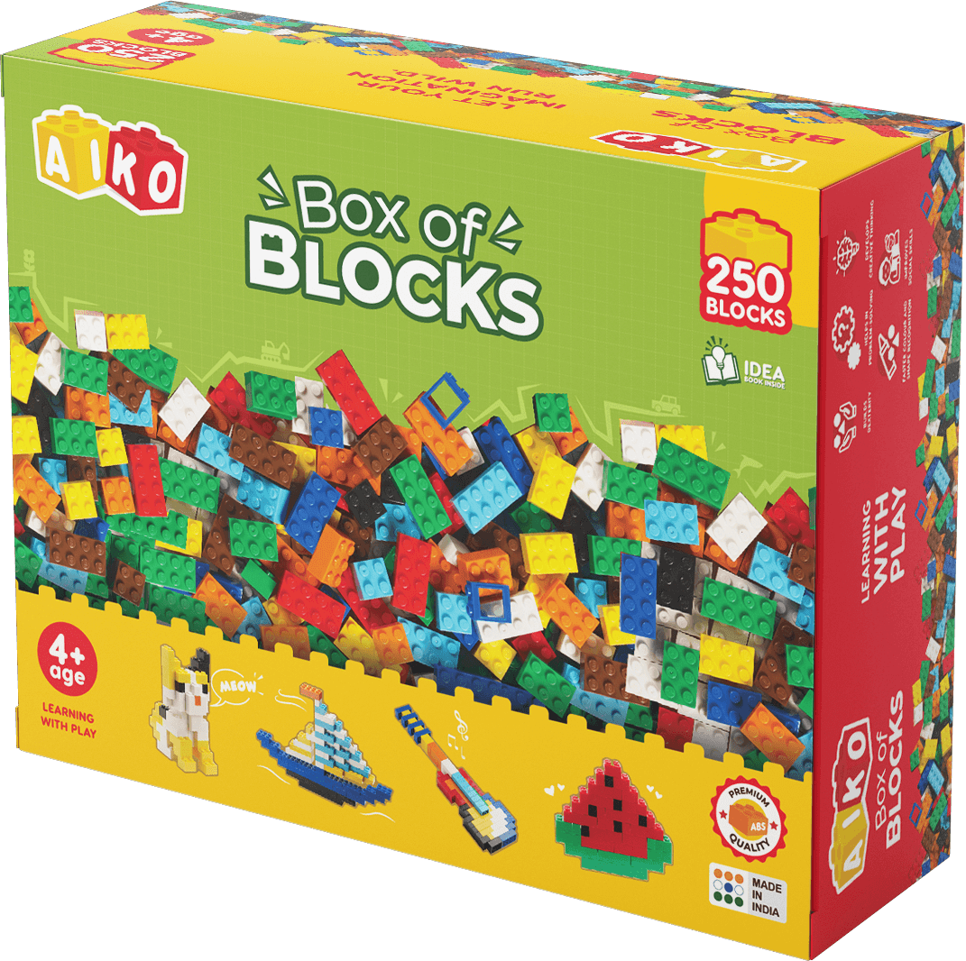 Box of Blocks - 250 pieces | Creative & Educational Building Blocks Set