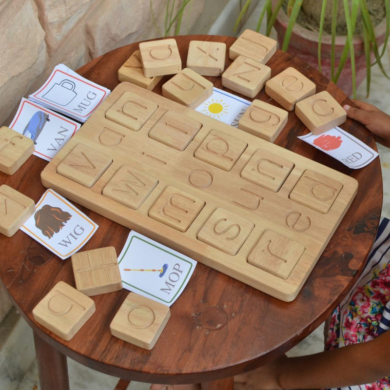 CVC - Consonant Vowel Consonant – Board, Words Builder, Early Reading