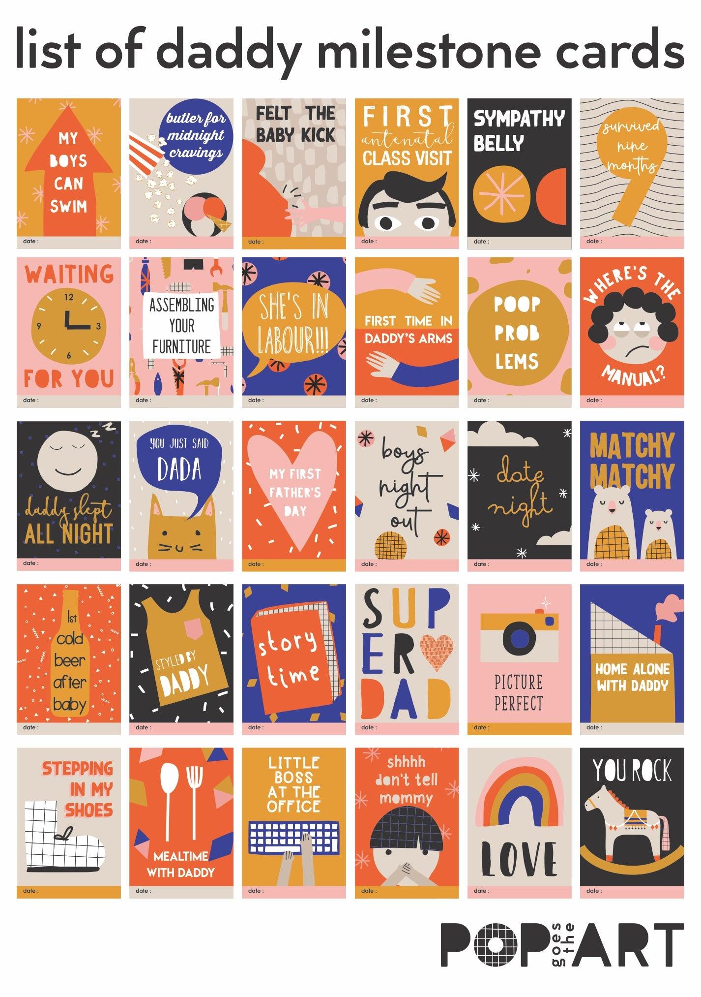 Mini Milestone Cards Daddy