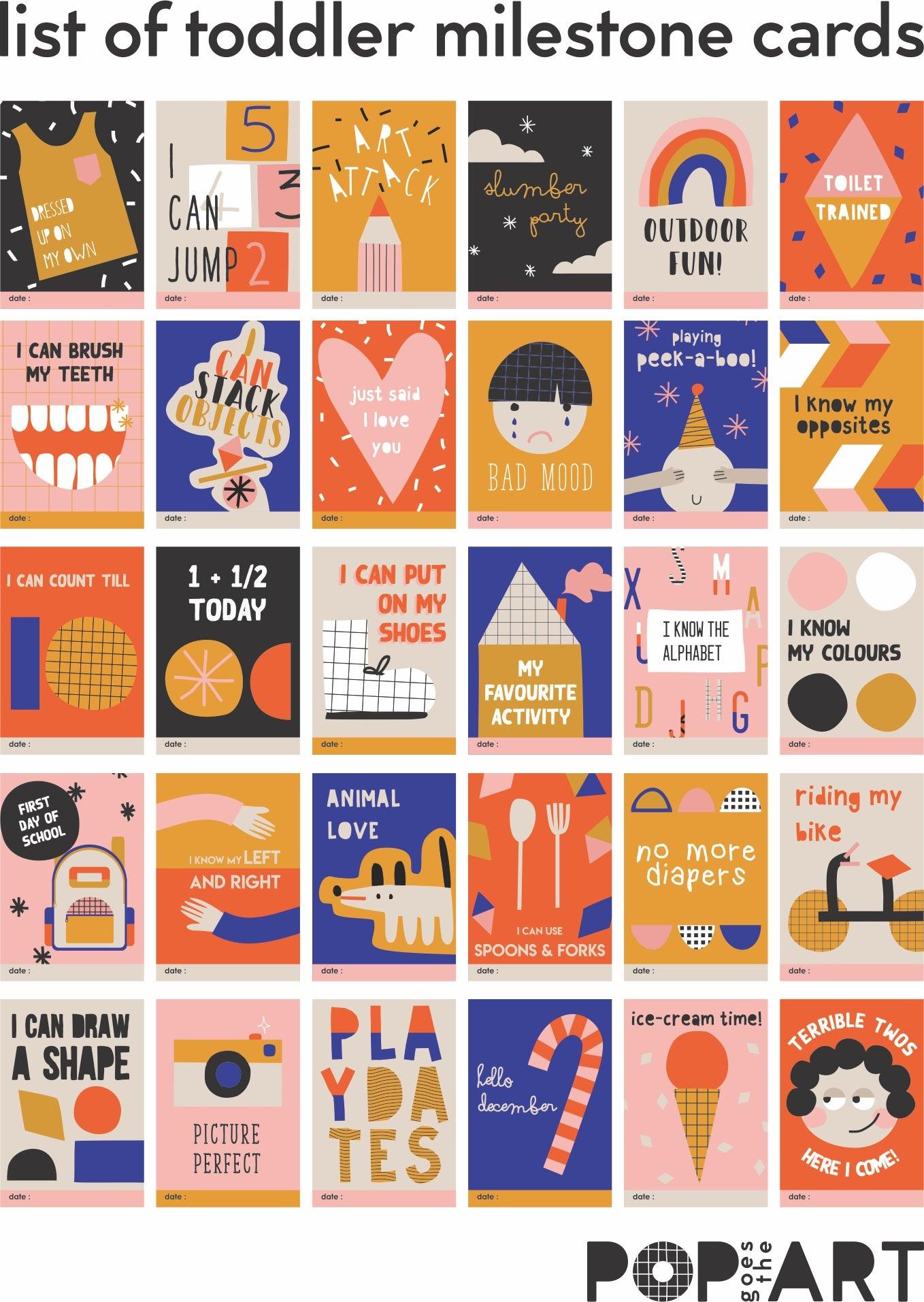 Mini Milestone Cards Toddler