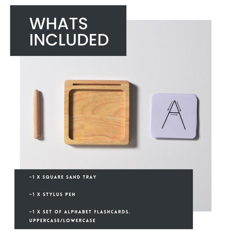 Sand Tracing Tray-Square / Sensory Writing, One part tray – Totdot